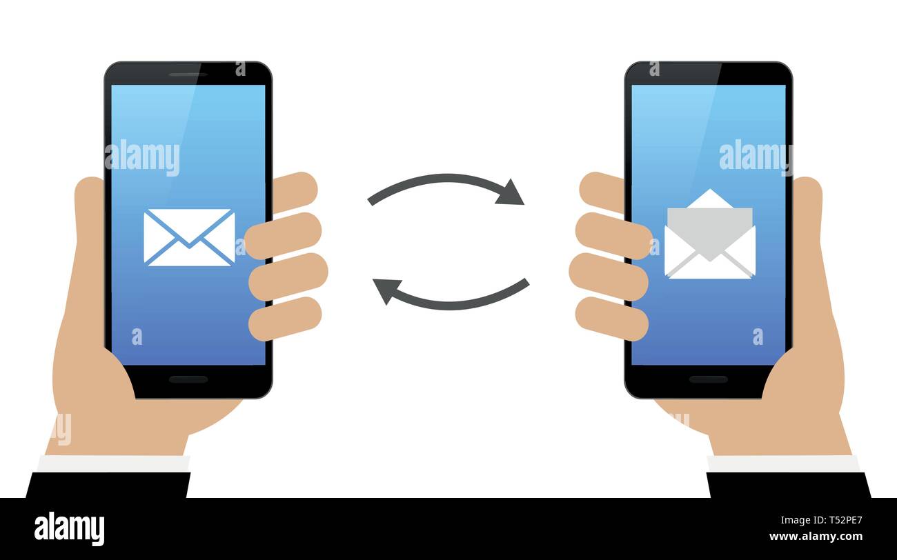 Email message smartphone notification Stock Vector Images - Alamy