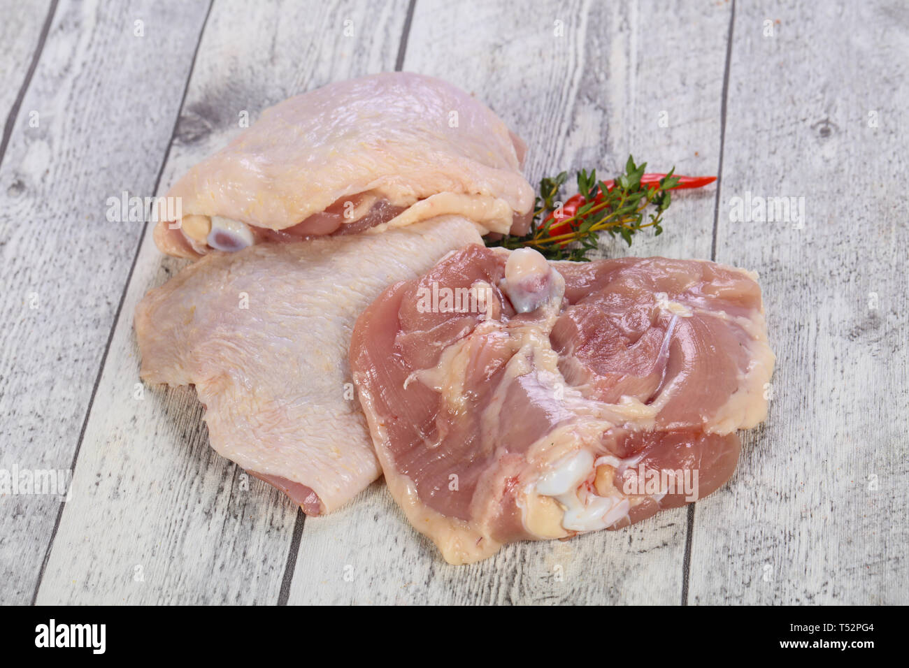 Raw chicken hip ready for cooking Stock Photo - Alamy