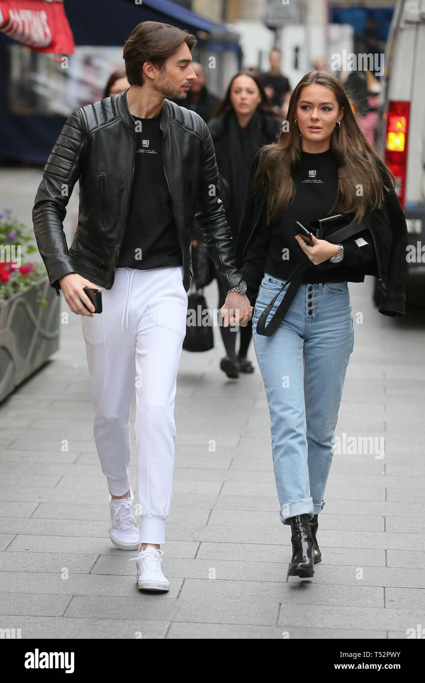 Made In Chelsea Harry Baron and Melissa Tattam visiting Global Radio ...