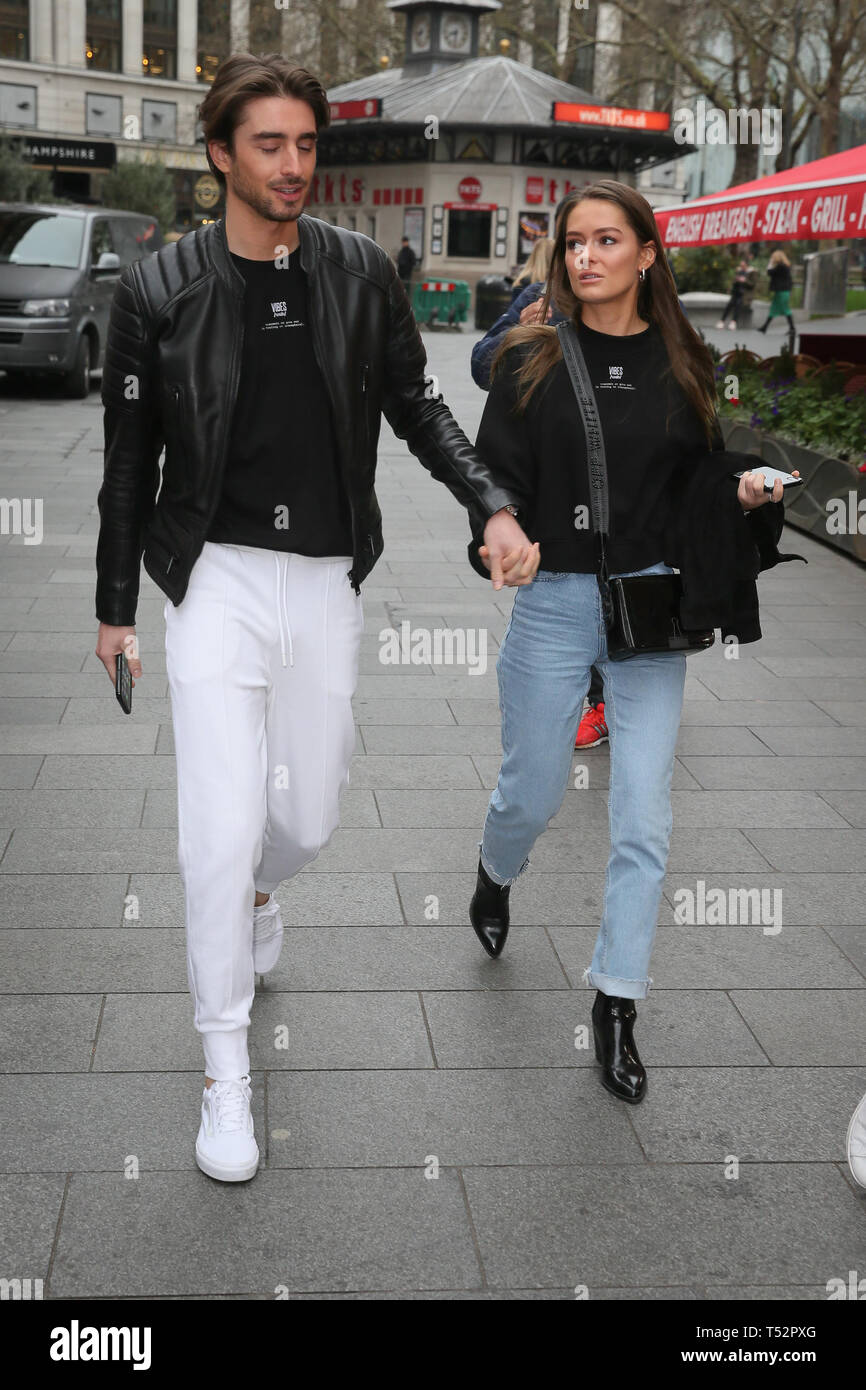 Made In Chelsea Harry Baron and Melissa Tattam visiting Global Radio ...