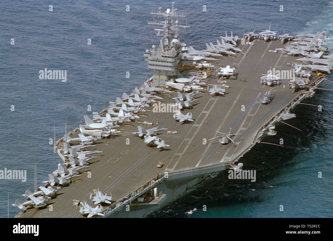 1st November 1993 The U.S. Navy aircraft carrier USS Abraham Lincoln ...