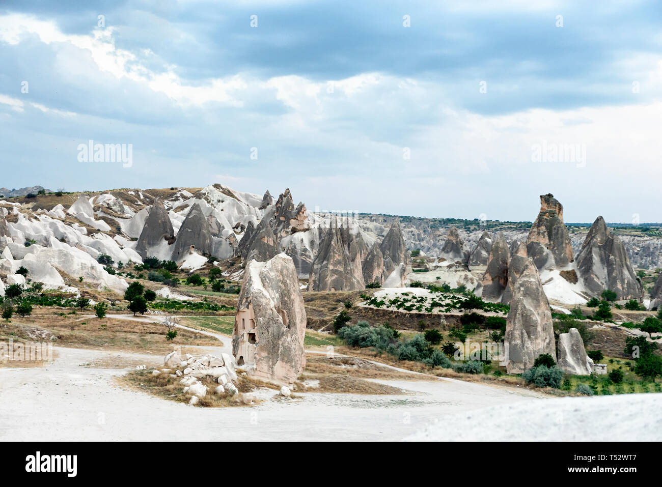 Fairy chimney houses in Cappadocia, Goreme, Turkey Stock Photo - Alamy