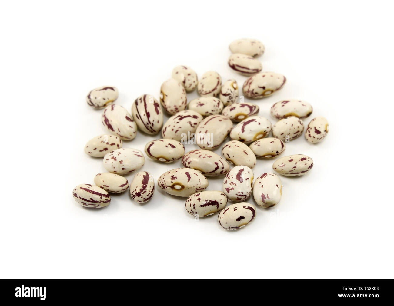 A handful of grains of ripe beans isolated on white Stock Photo - Alamy