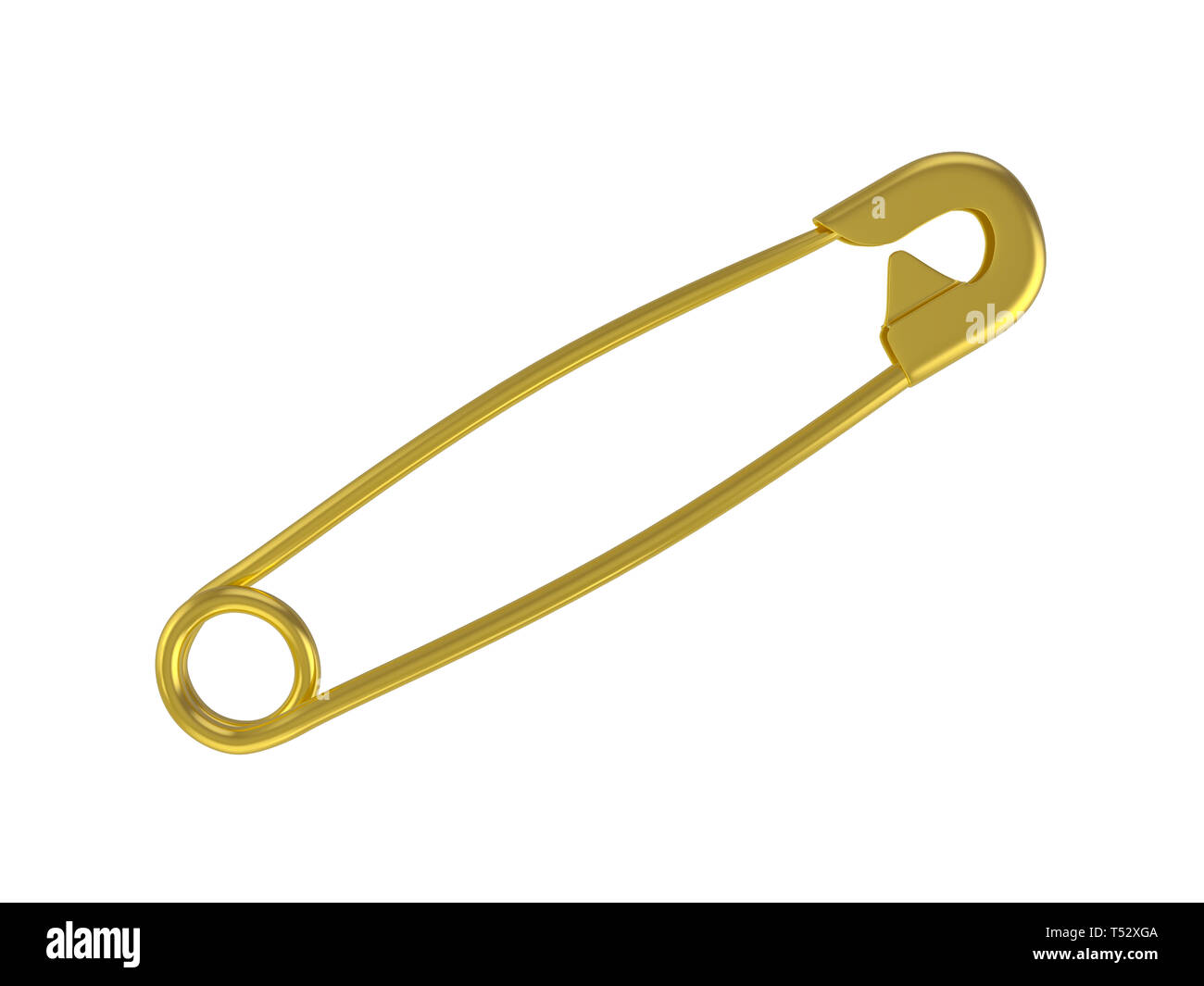 Safety pin on a white background. 3d illustration Stock Photo - Alamy