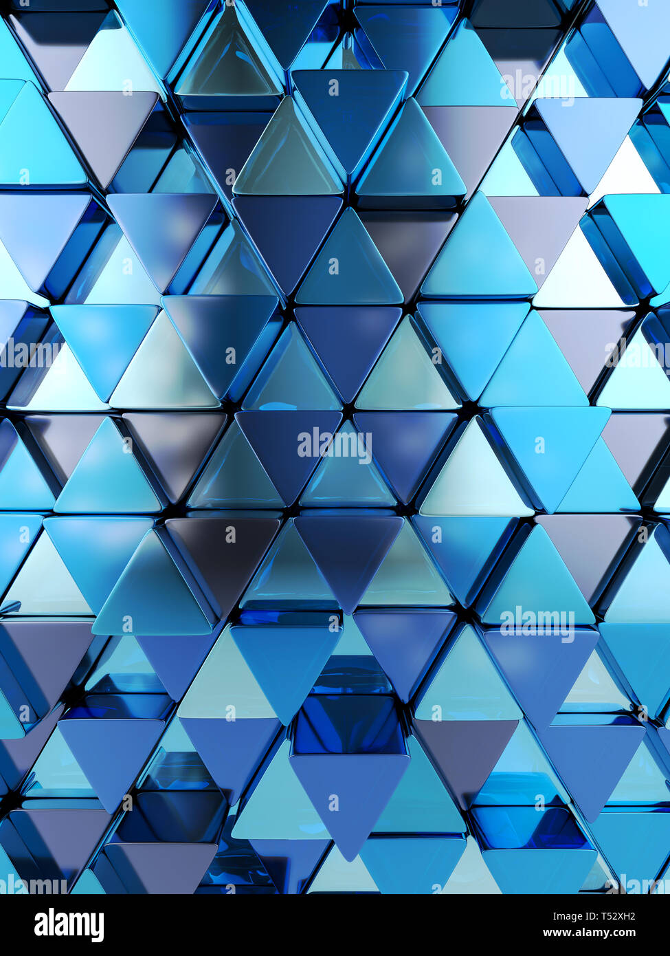 Abstract background formed from blue triangles. 3D illustration Stock ...
