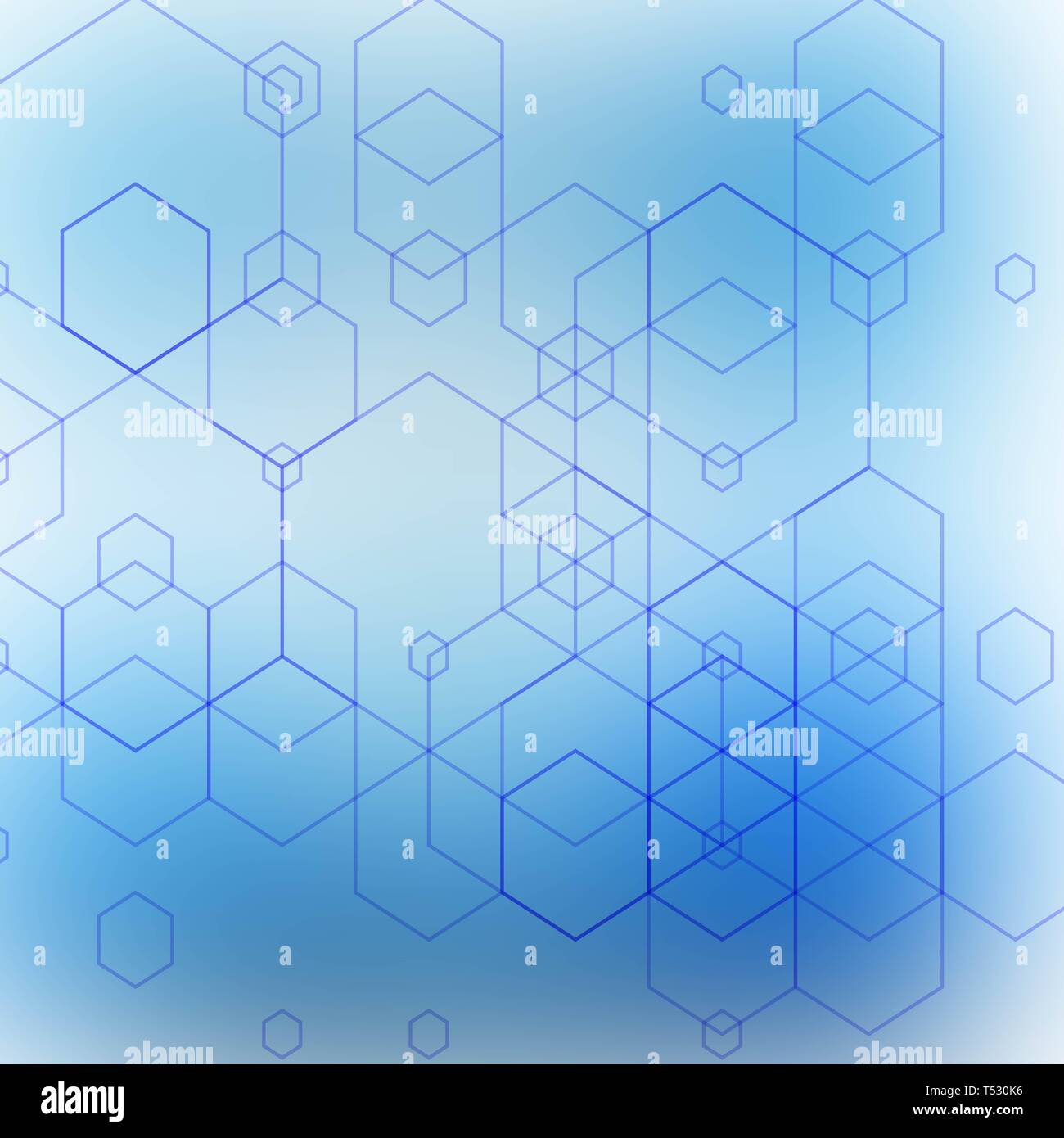Vector Abstract science Background. Hexagon geometric design Stock ...