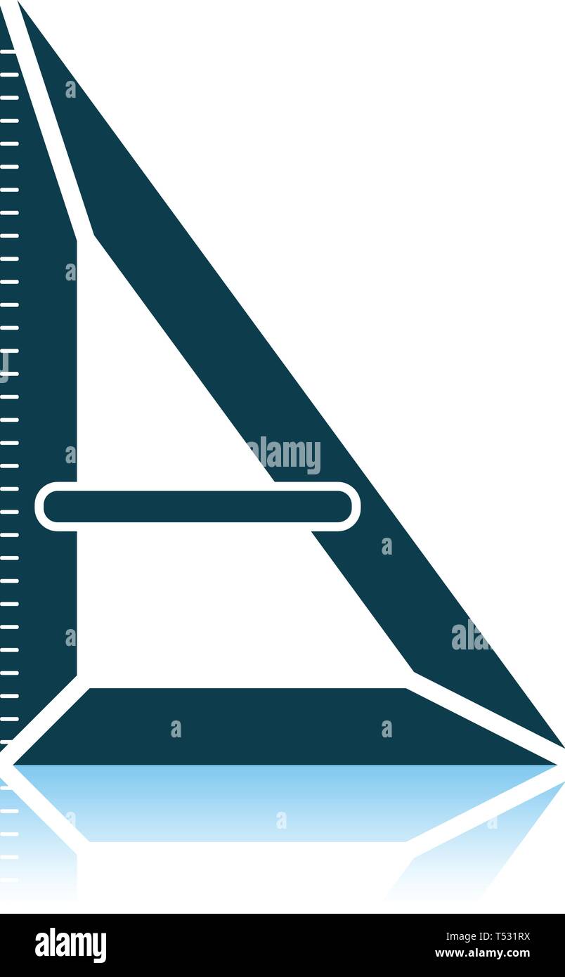 Triangle icon. Shadow reflection design. Vector illustration Stock ...