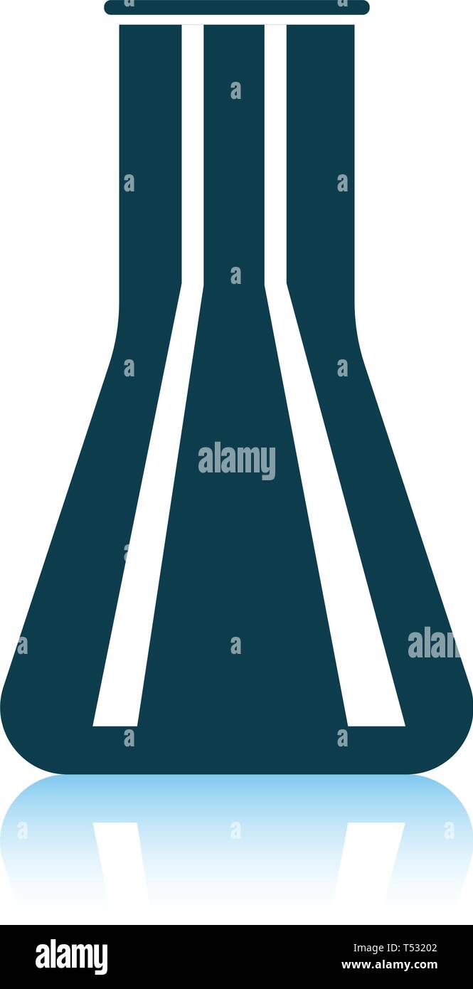 Chemical bulbs icon. Shadow reflection design. Vector illustration ...