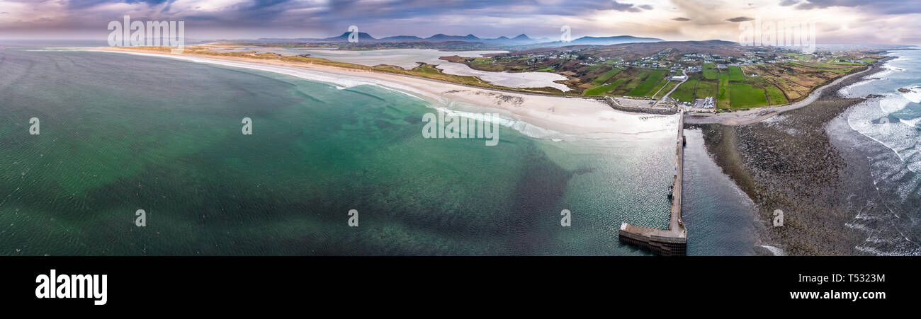 Aerial view of the famous Magheraroarty beach - Machaire Rabhartaigh ...