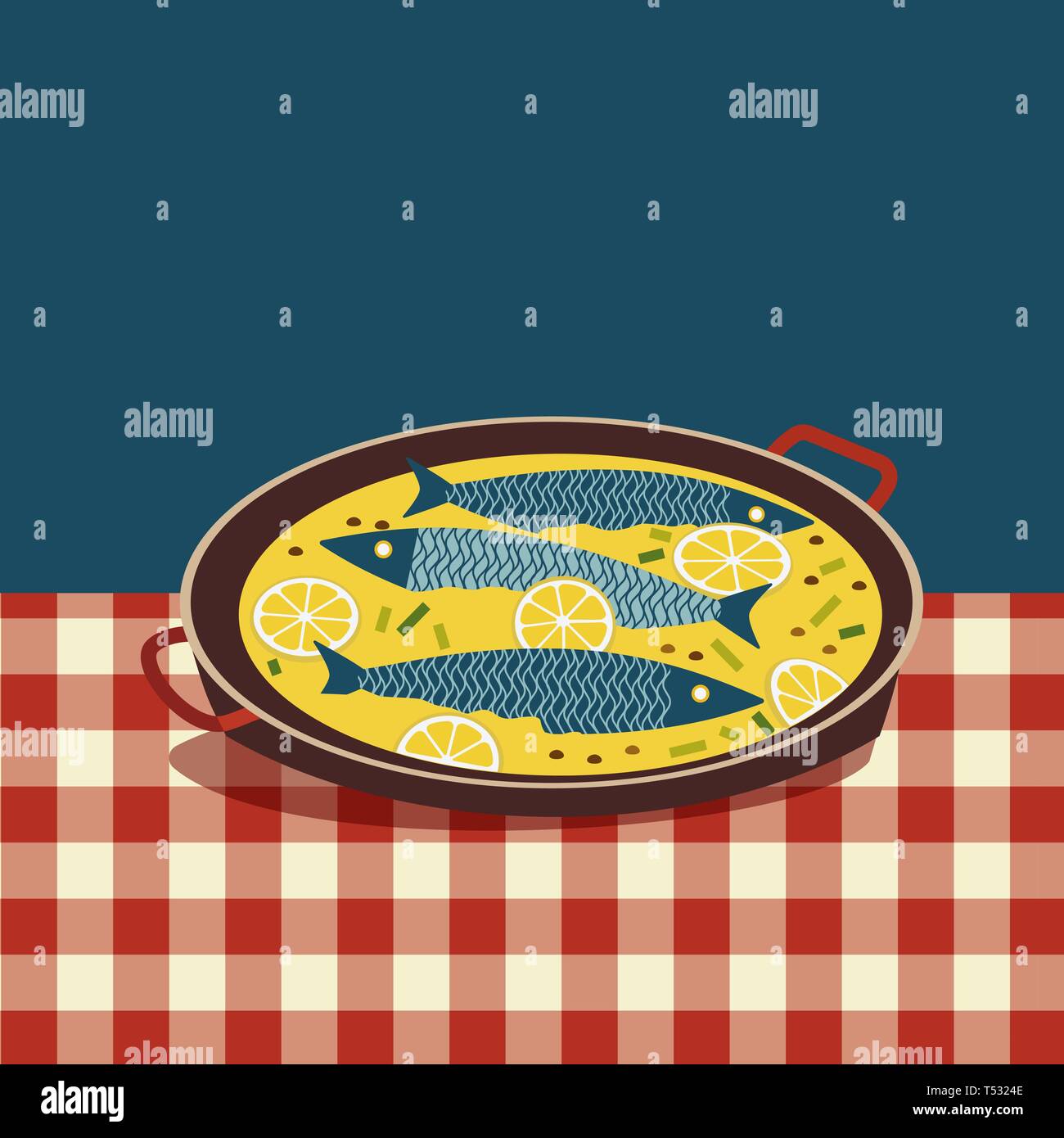 Fresh cooked fish hand drawn color icon Stock Vector Image & Art - Alamy