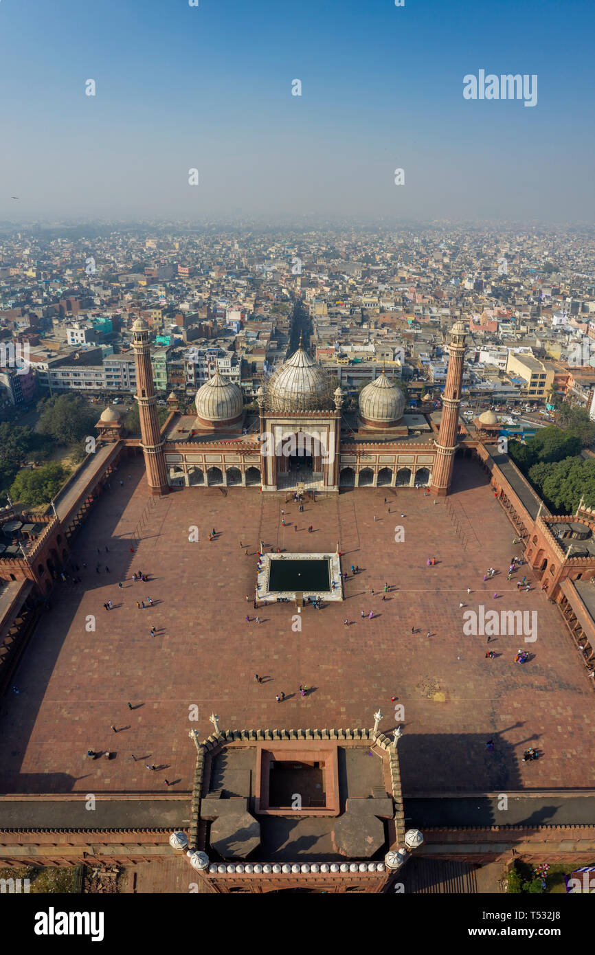 Jama masjid mosque delhi aerial hi-res stock photography and images - Alamy