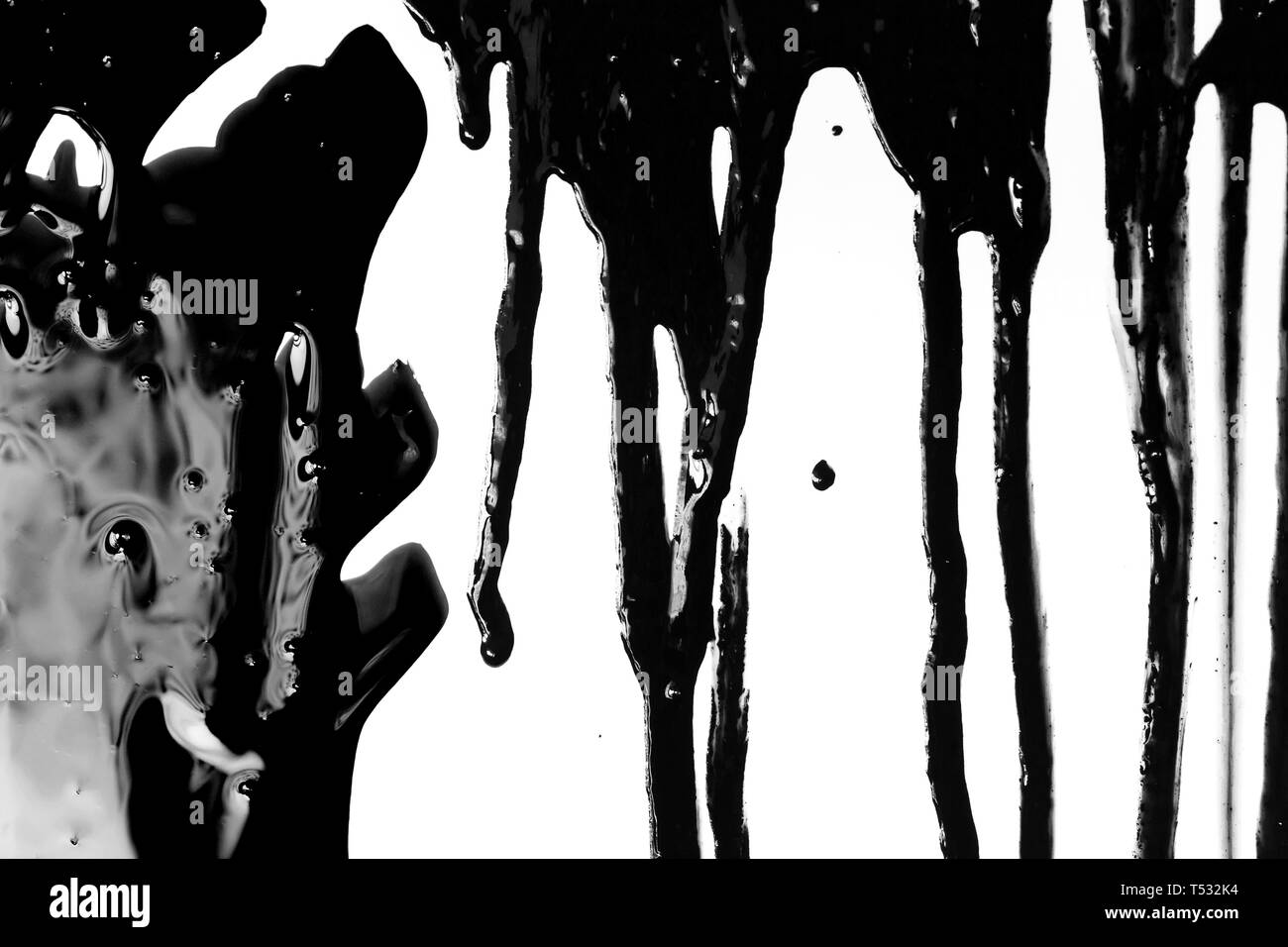 Close up acrylic paint on background Black and White Stock Photos ...