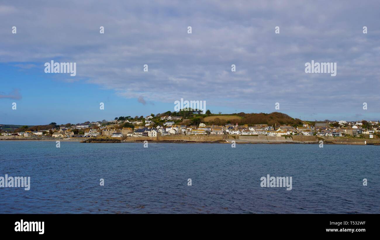 View of Marazion from St Michael's Mount, Cornwall, England Stock Photo ...