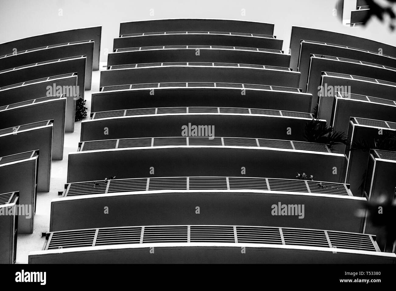 Usa miami beach art deco Black and White Stock Photos & Images - Alamy