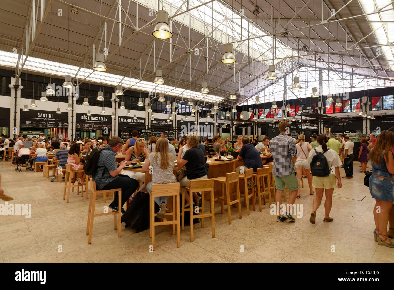 Time out market market hall food court hi-res stock photography and ...