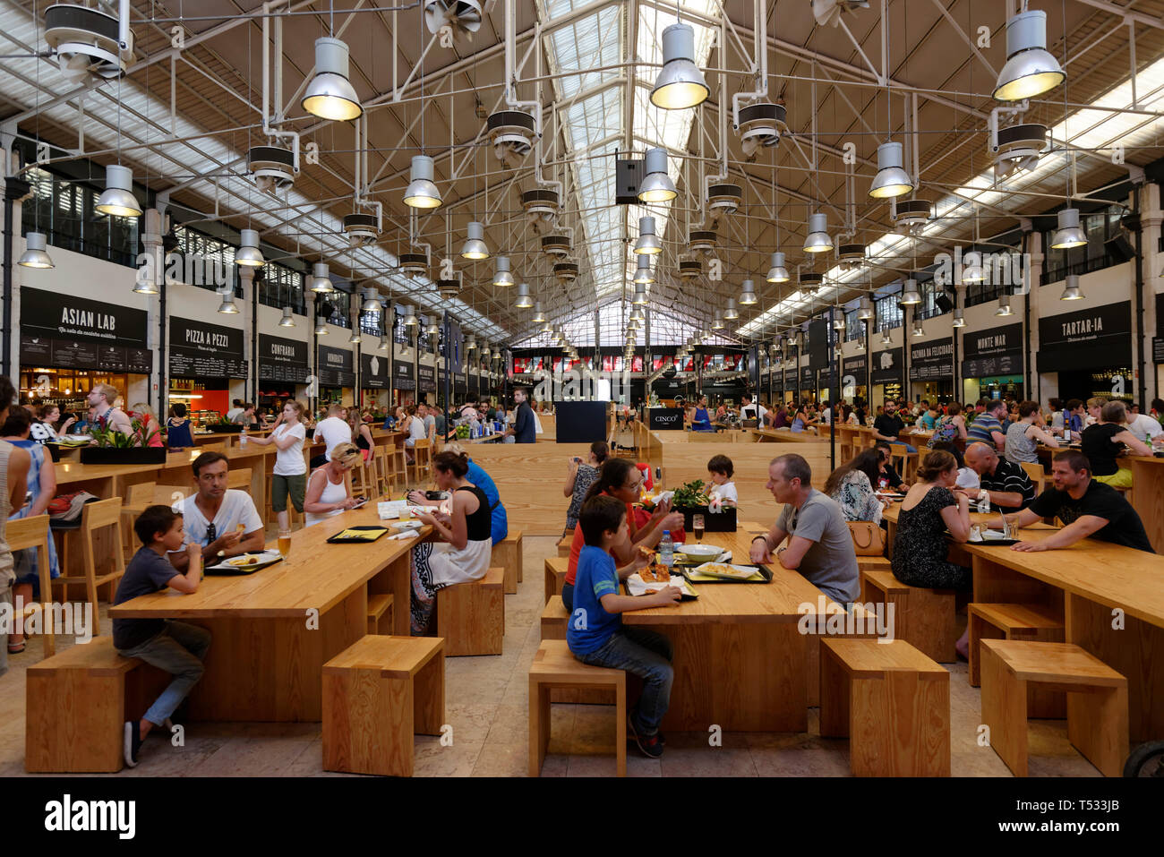 Time out market market hall food court hi-res stock photography and ...