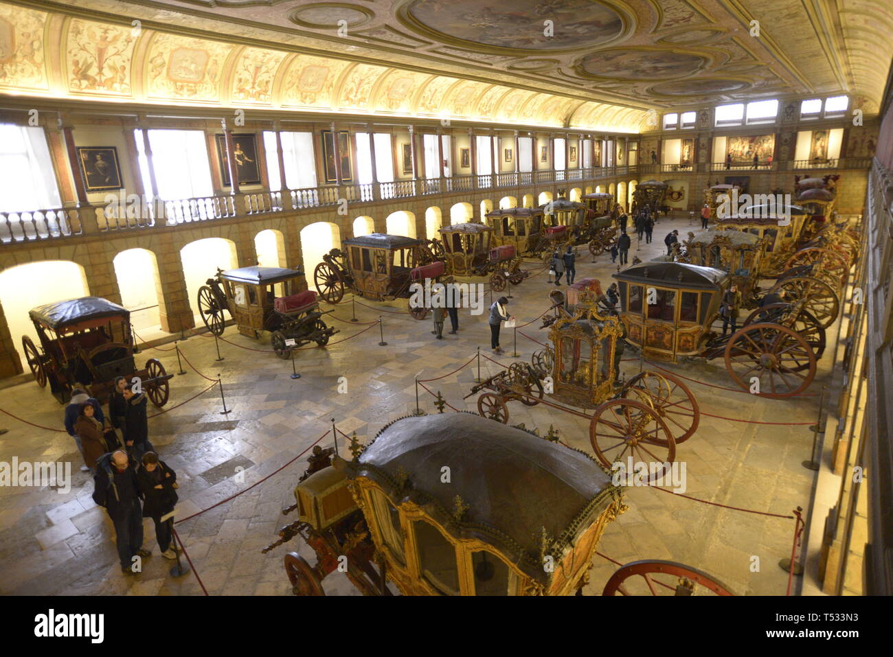 old Coches Museum in Lisbon, Portugal Stock Photo - Alamy