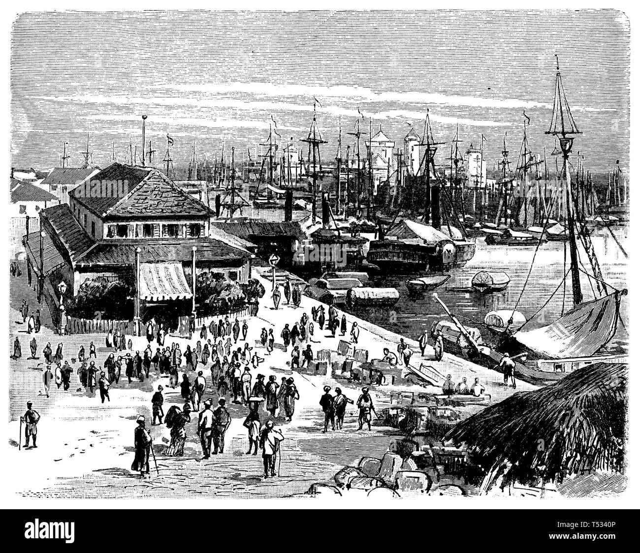 Customs house in Manila, capital of the Philippines, anonym 1897 Stock ...