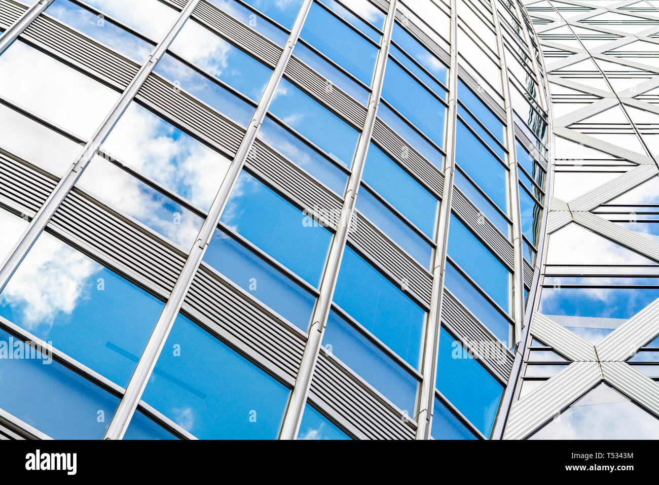 High-rise buildings and blue sky - Shinjuku, Tokyo, Japan Stock Photo ...