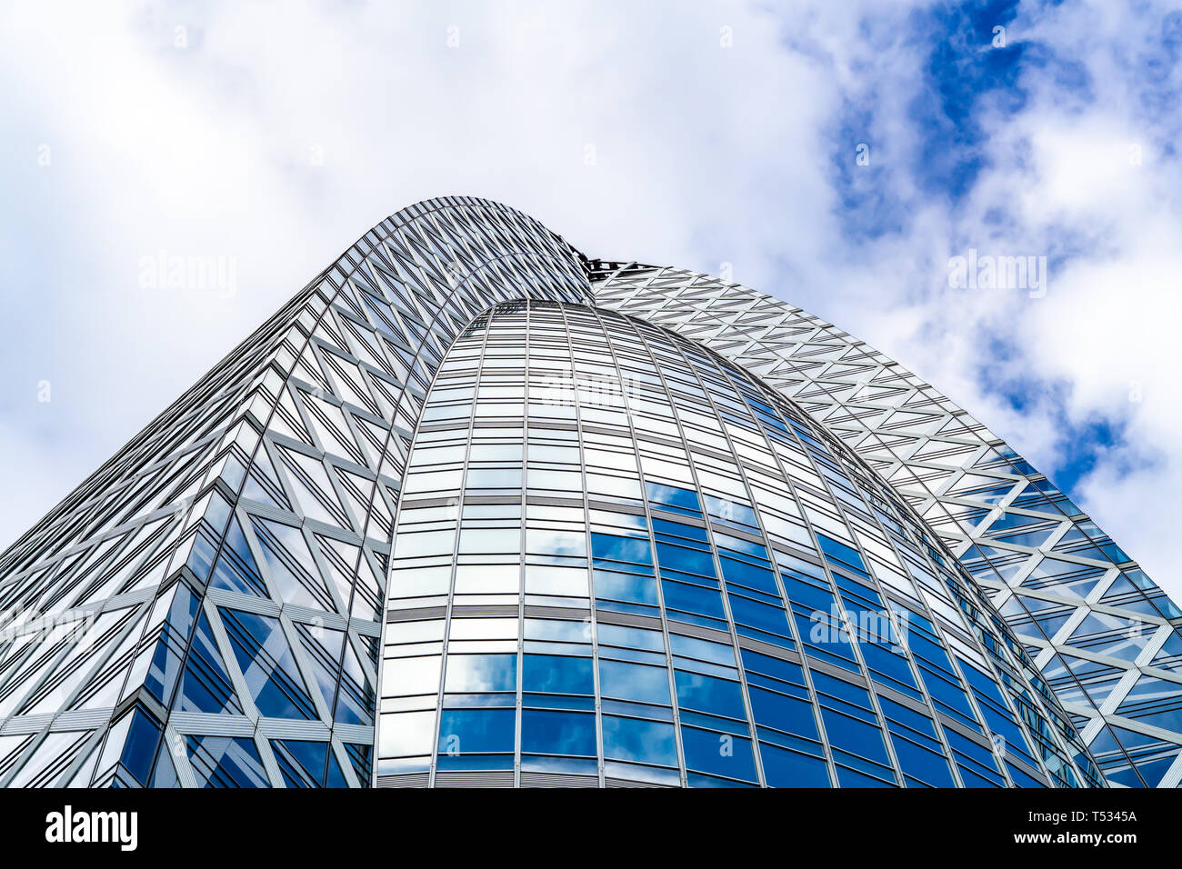 High-rise buildings and blue sky - Shinjuku, Tokyo, Japan Stock Photo ...