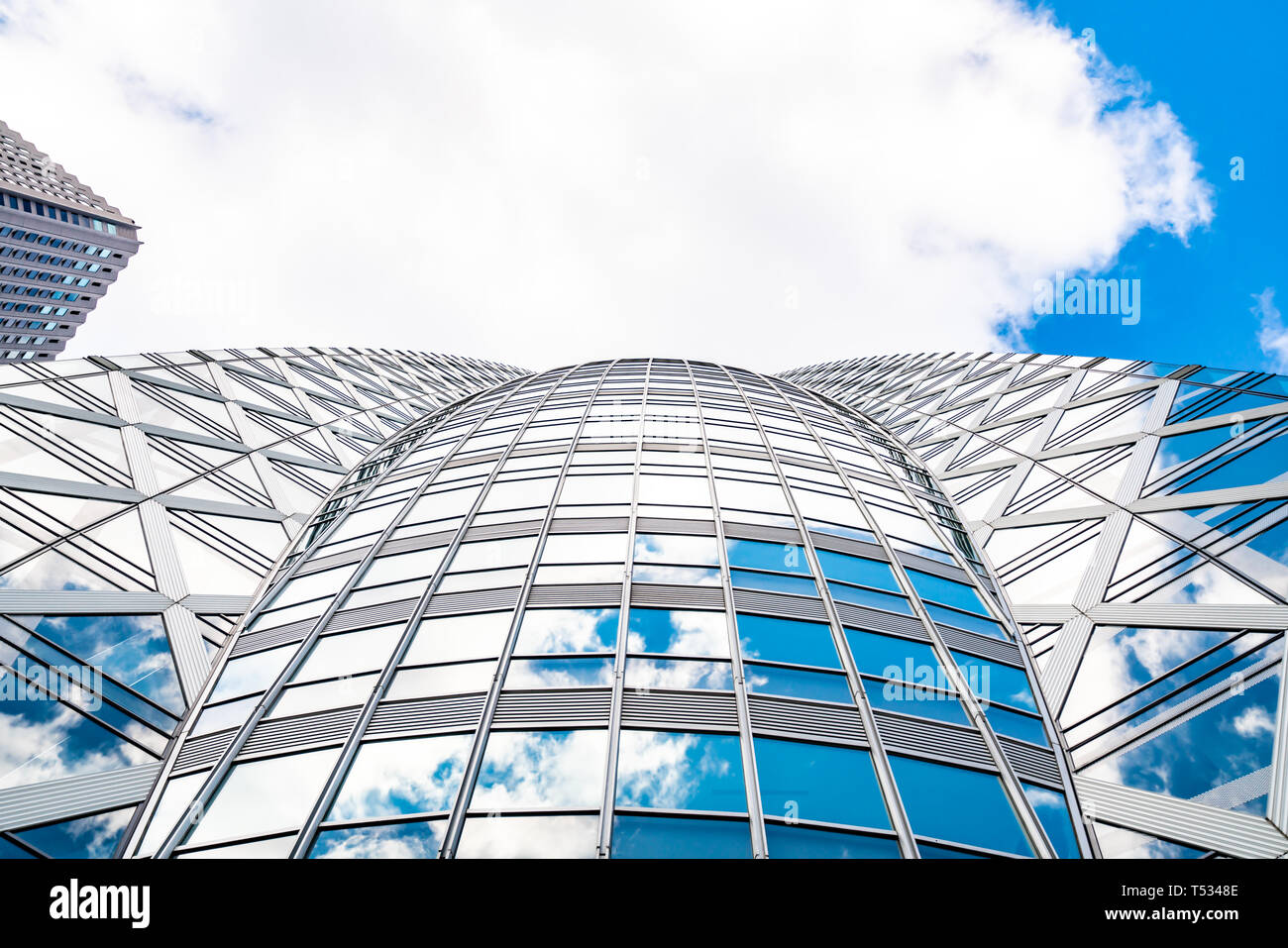 High-rise buildings and blue sky - Shinjuku, Tokyo, Japan Stock Photo ...