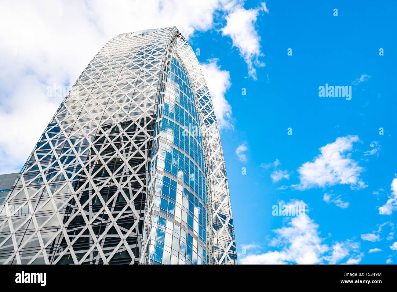 High-rise buildings and blue sky - Shinjuku, Tokyo, Japan Stock Photo ...