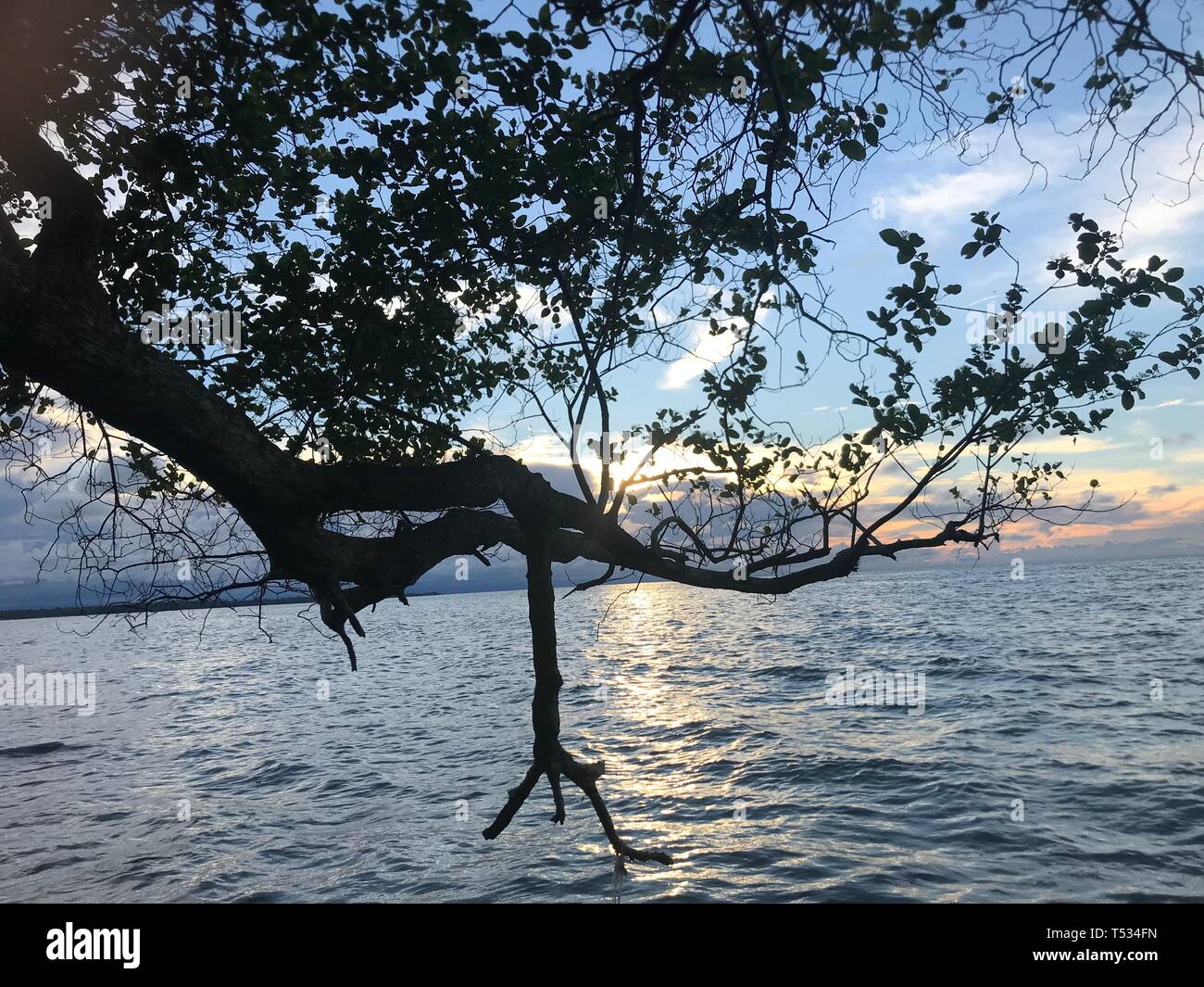 Sunset in Kalibobo Beach Nabire Papua Indonesia, i capture when jogging ...