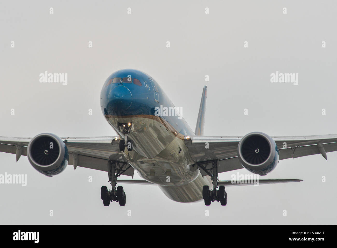 Saigon, Vietnam - Mar 23, 2019. A Boeing 787-9 Dreamliner of Vietnam ...