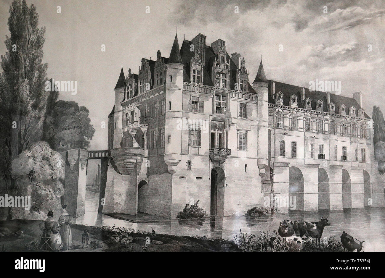 CHENONCEAUX, FRANCE, JULY 07, 2015 : exteriors and architectural ...