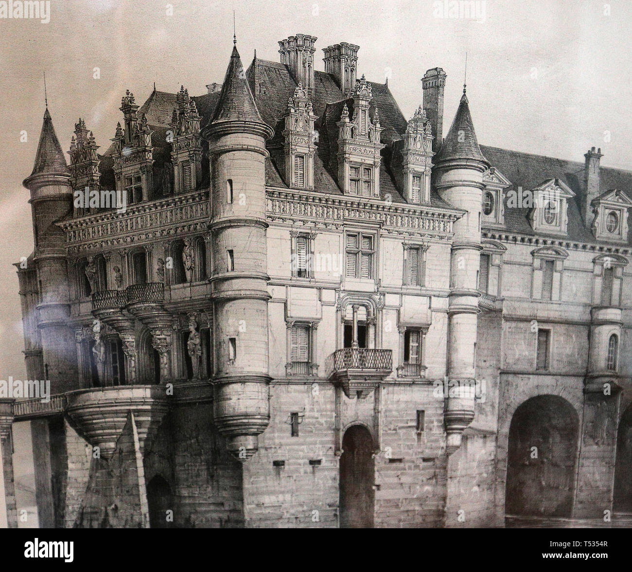 CHENONCEAUX, FRANCE, JULY 07, 2015 : exteriors and architectural ...