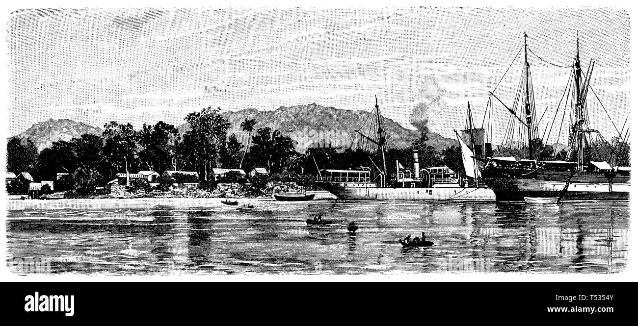 Finschhafen Station in German New Guinea, anonym 1897 Stock Photo - Alamy