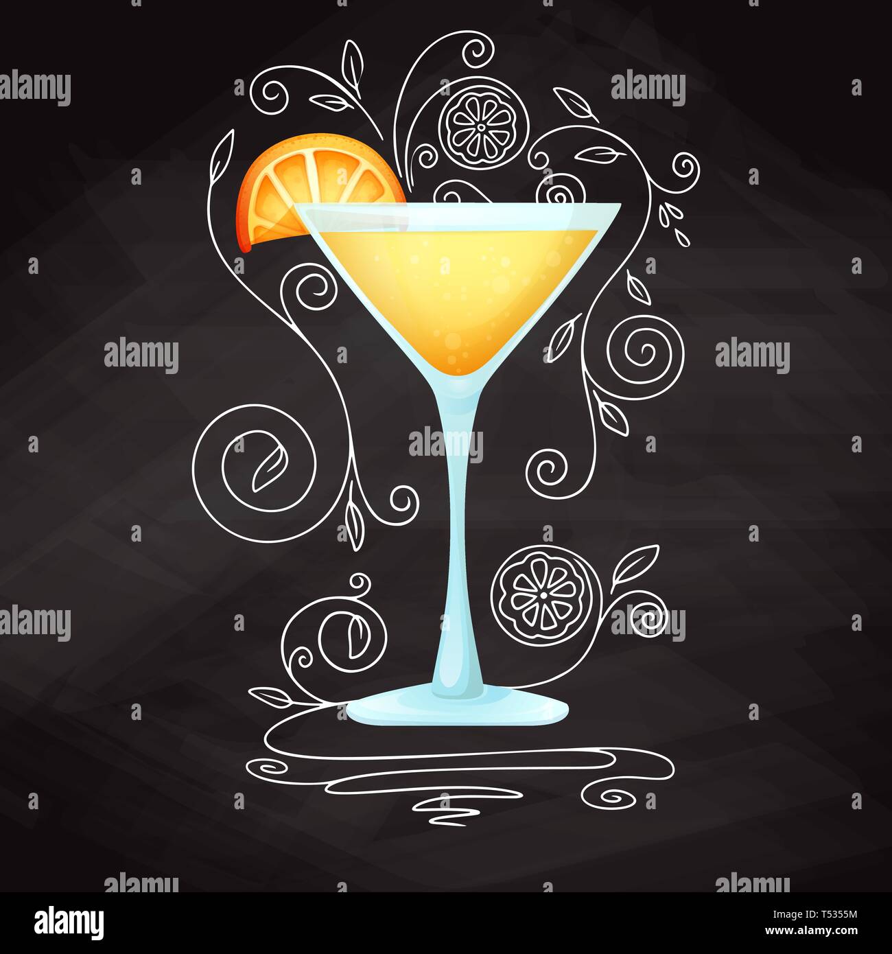 No alcohol beverage chalk Stock Vector Images - Alamy