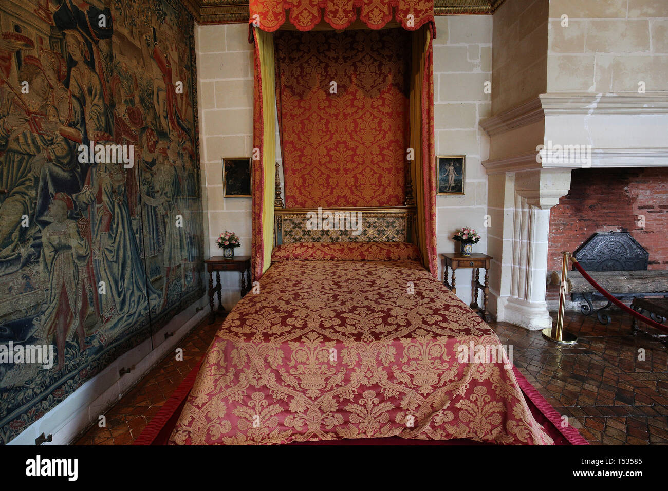 CHENONCEAUX, FRANCE, JULY 07, 2015 : interiors and architectural ...