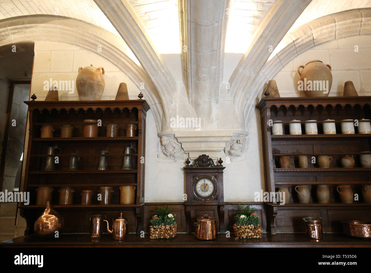 CHENONCEAUX, FRANCE, JULY 07, 2015 : interiors and architectural ...
