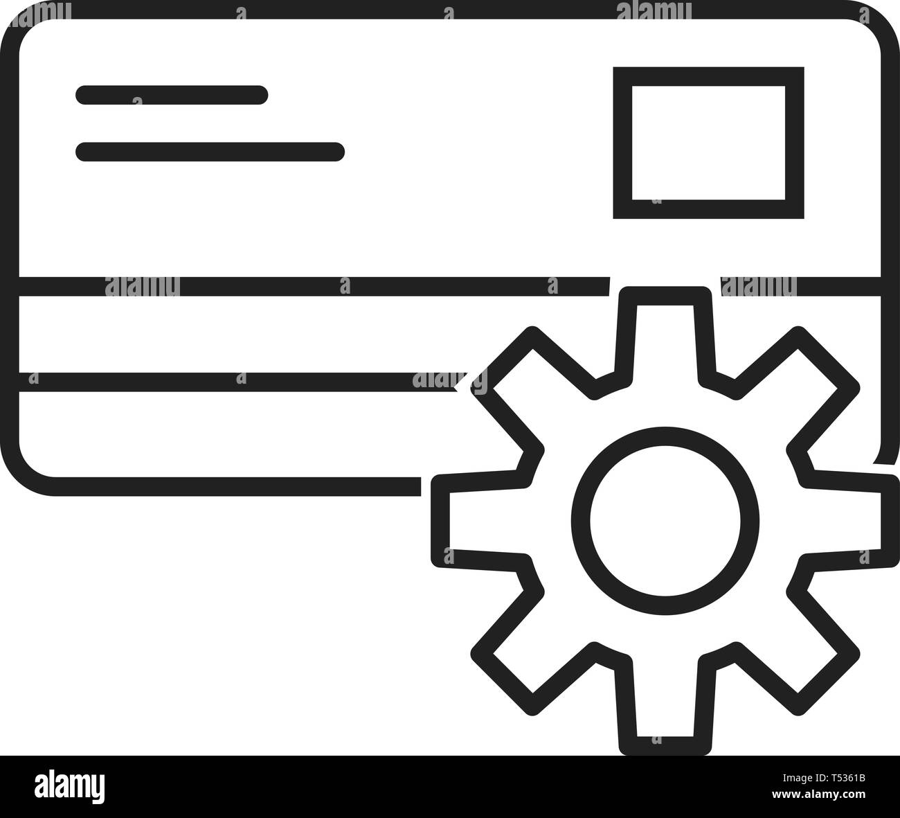 Payment Setting Line Black Icon Stock Vector Image & Art - Alamy