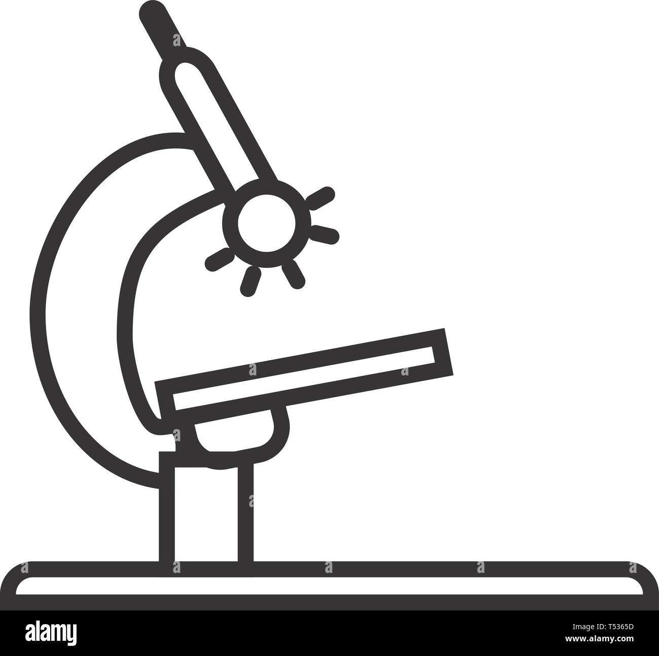 Microscope Line Black Icon Stock Vector Image & Art - Alamy