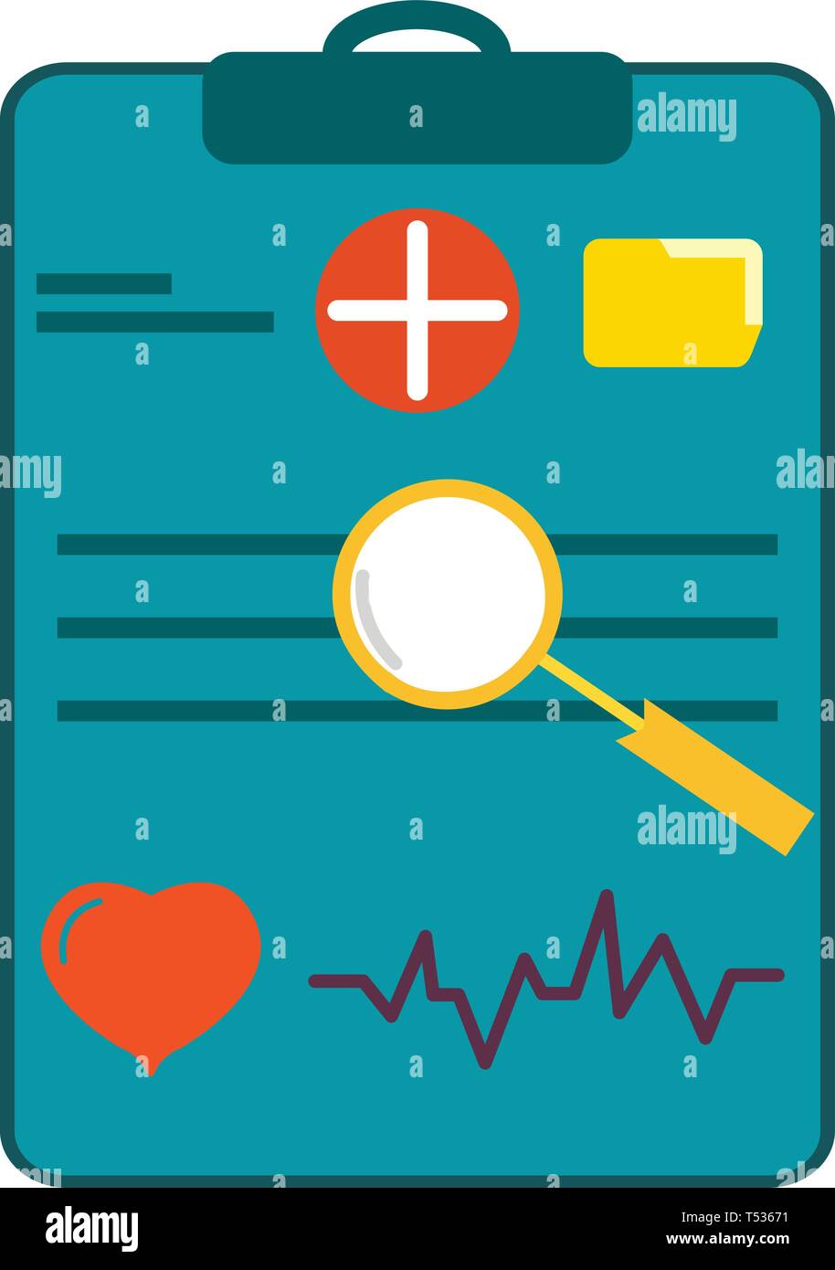Medical Chart Flat Multi color Icon Stock Vector Image & Art - Alamy