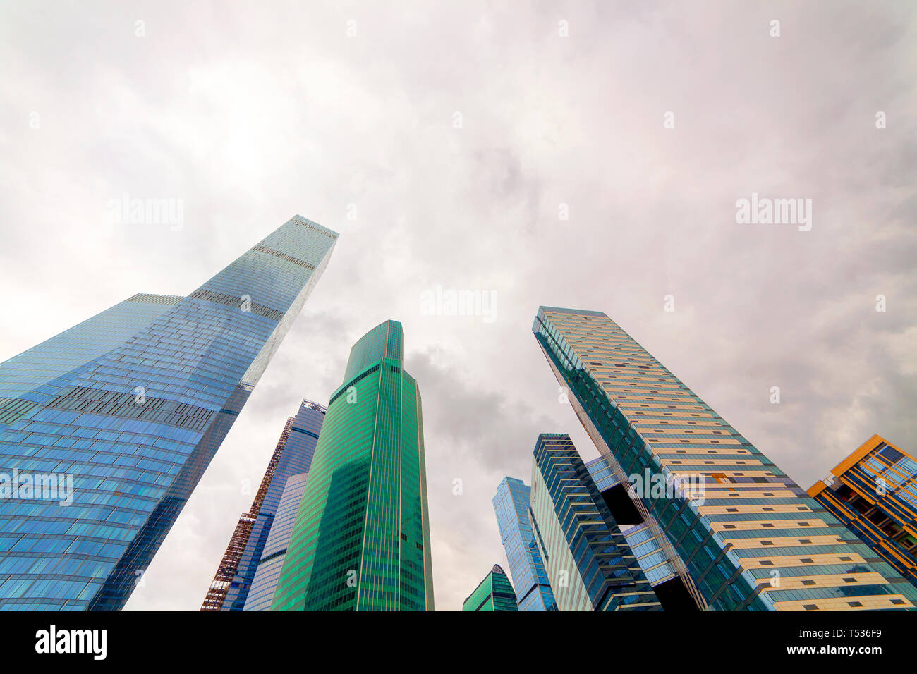 Skyscrapers against the sky. Glass buildings of the modern city Stock ...