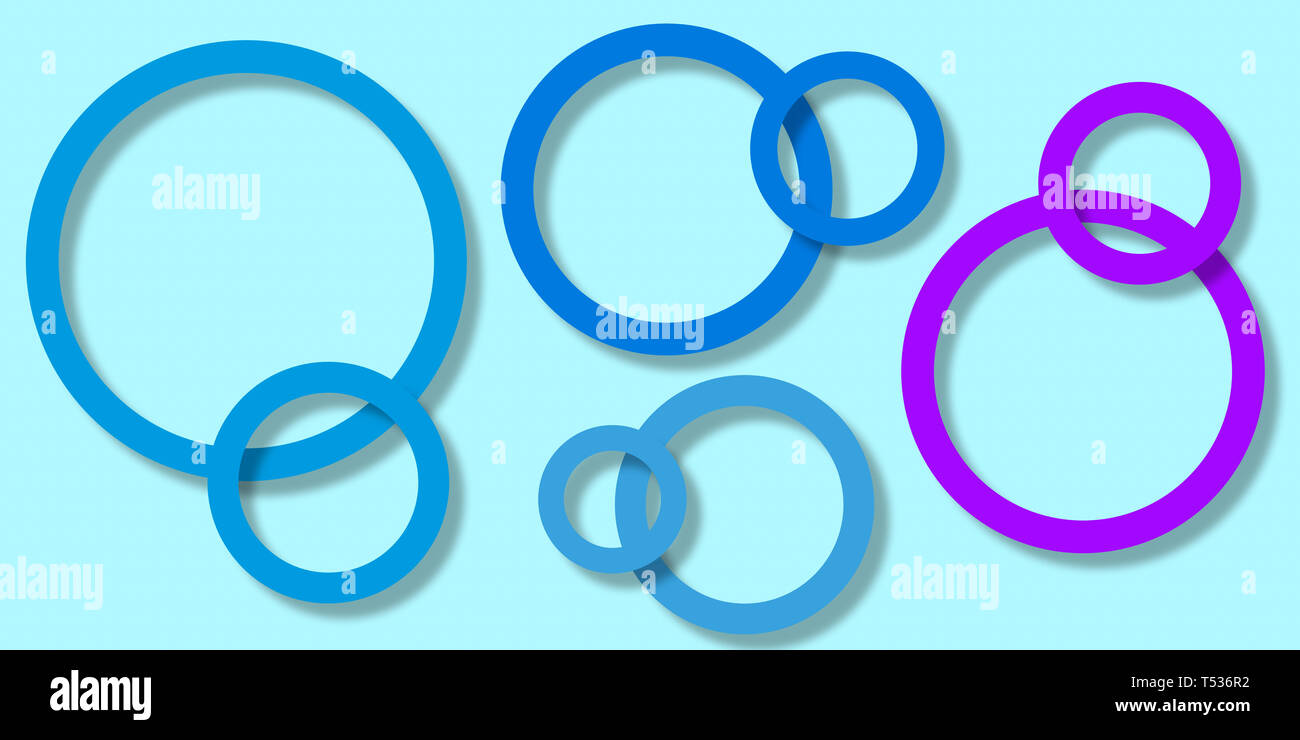 circles geometric shapes abstract modern backdrops - light blue ...