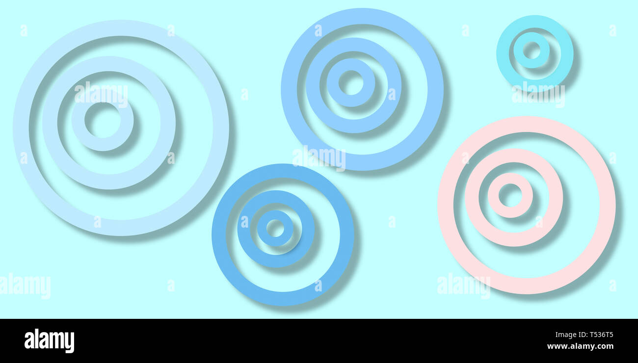 circles geometric shapes abstract modern backdrops - light blue ...