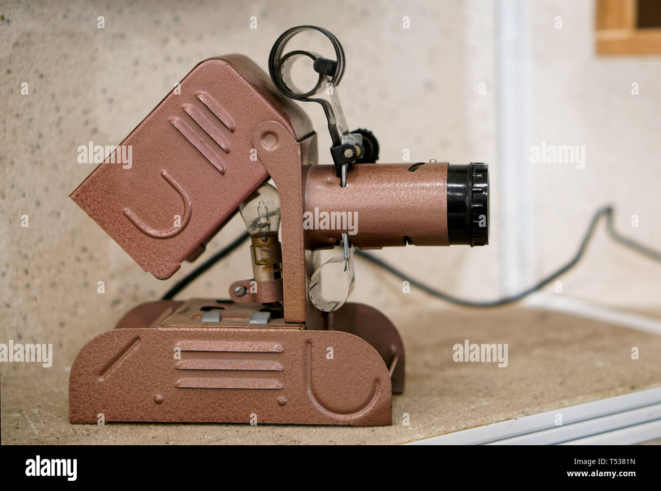 slide projector - an amazing vintage device on a shelf in an old house ...