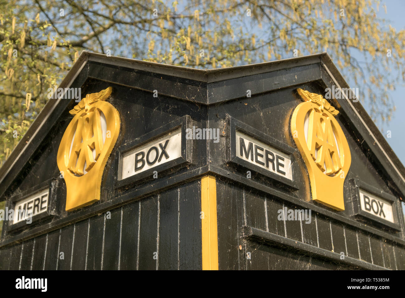 Heritage AA box in Cheshire Stock Photo - Alamy