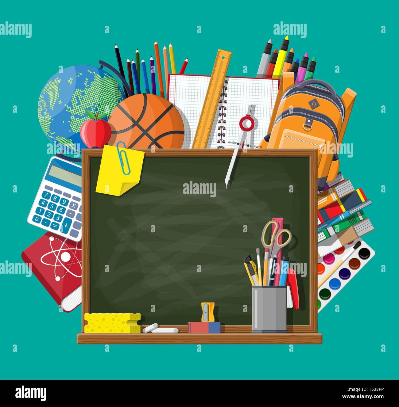 College School Supplies Clipart