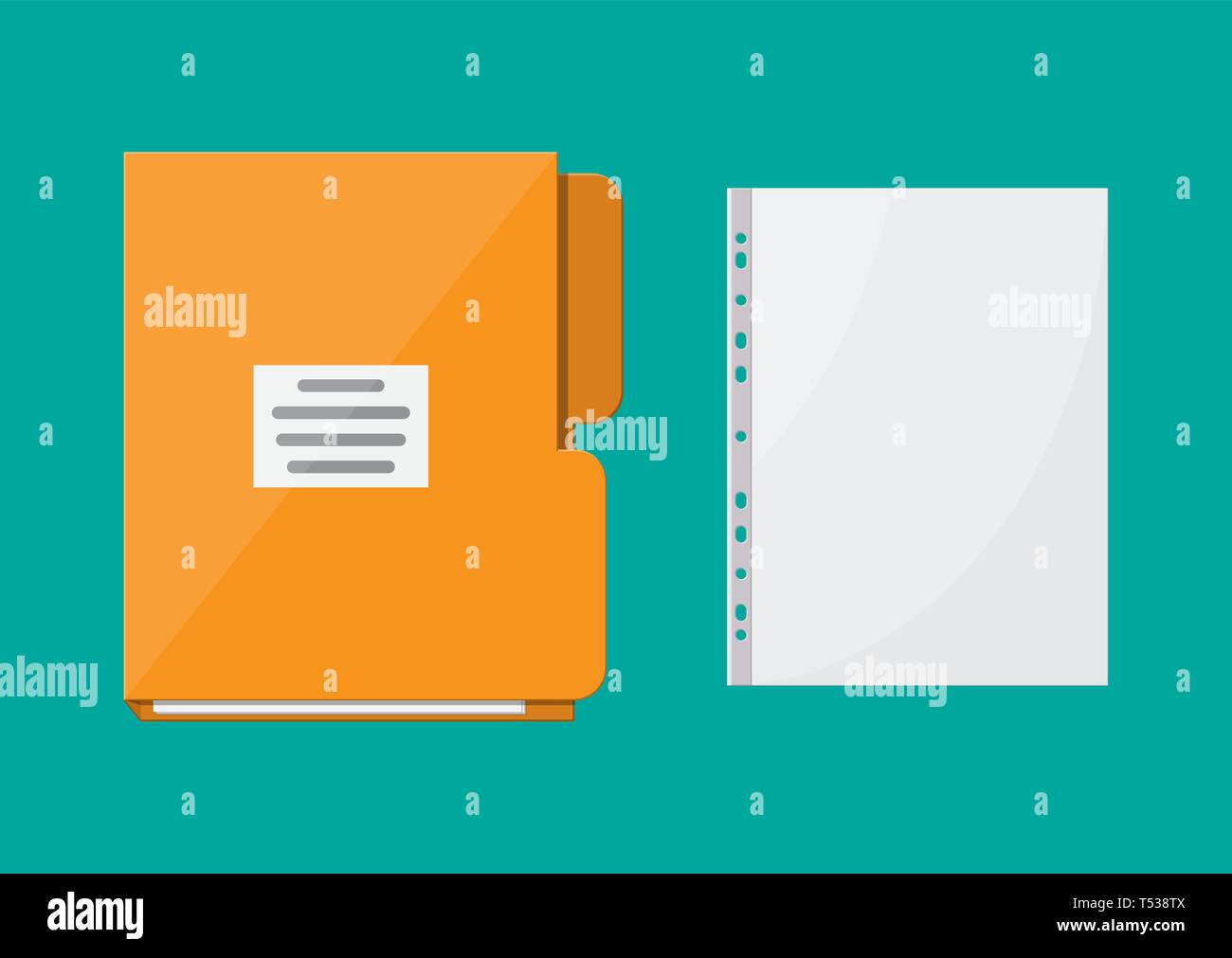 Yellow folder for correspondence and file for paper document. School ...