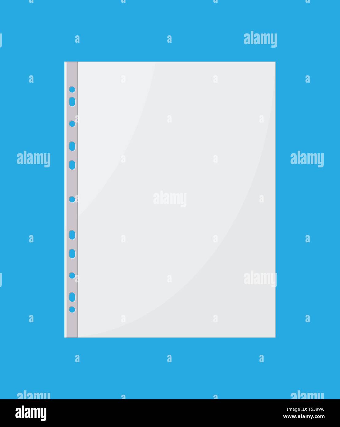 Plastic file for paper document. School, business, education template ...