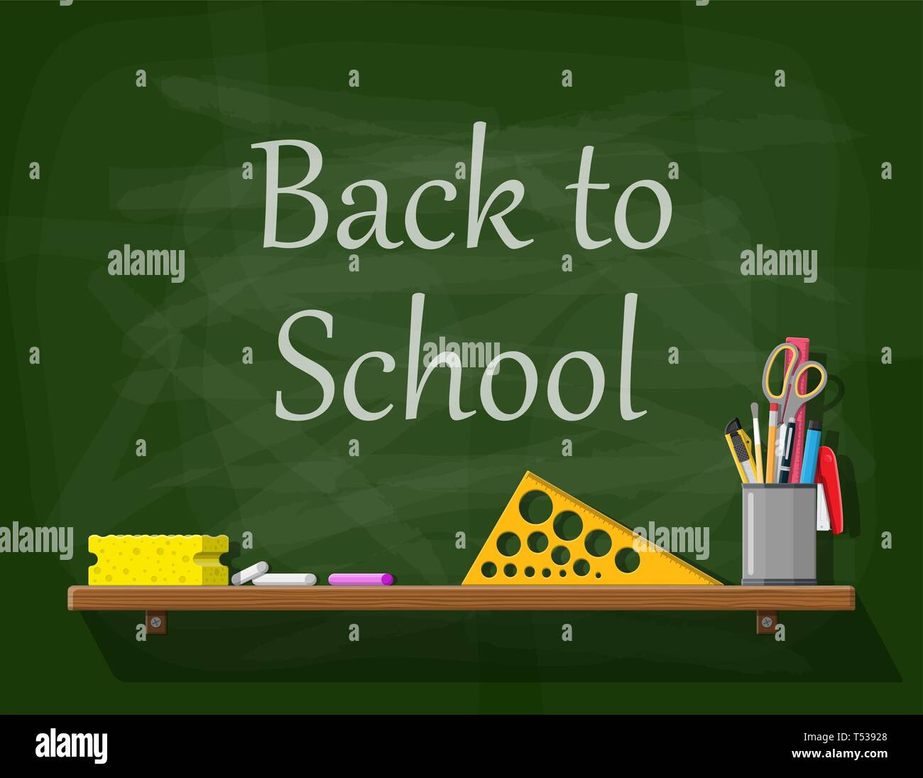 College Classroom Chalkboard