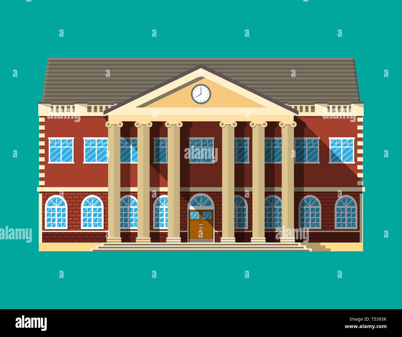 University building cartoon hi-res stock photography and images - Alamy