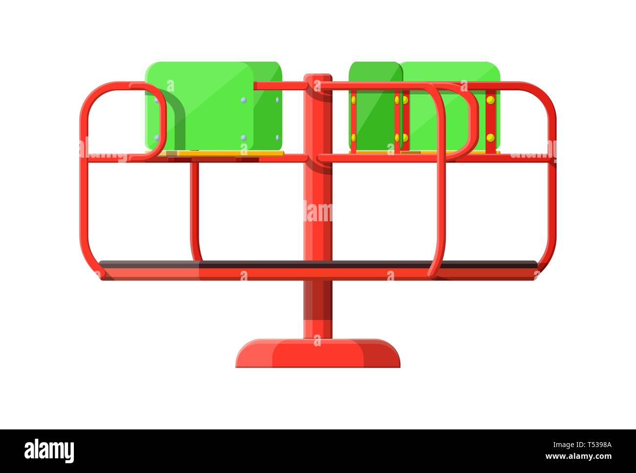 Childrens roundabout. Carousel for kids. Empty merry-go-round with ...