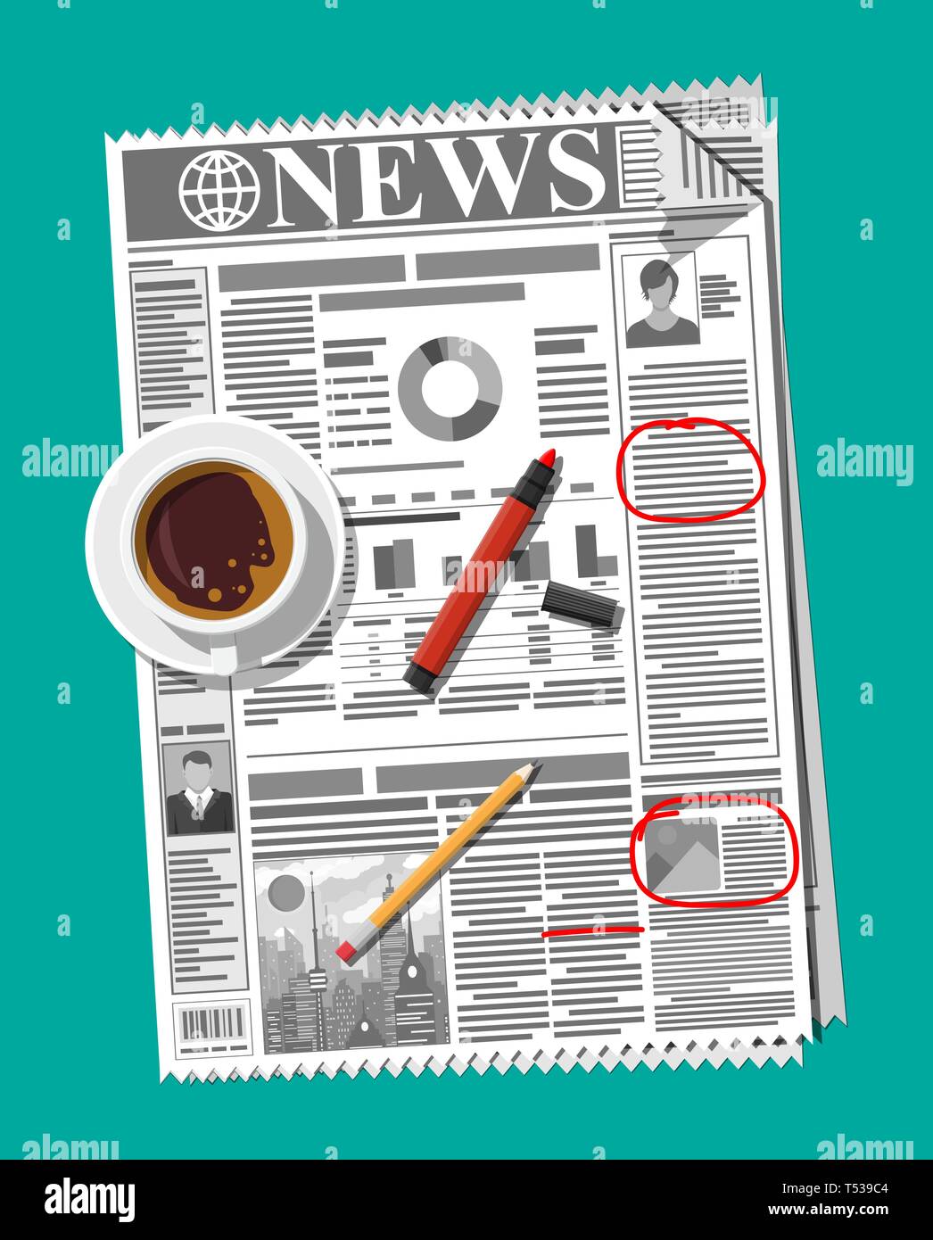 Notes column Stock Vector Images - Alamy