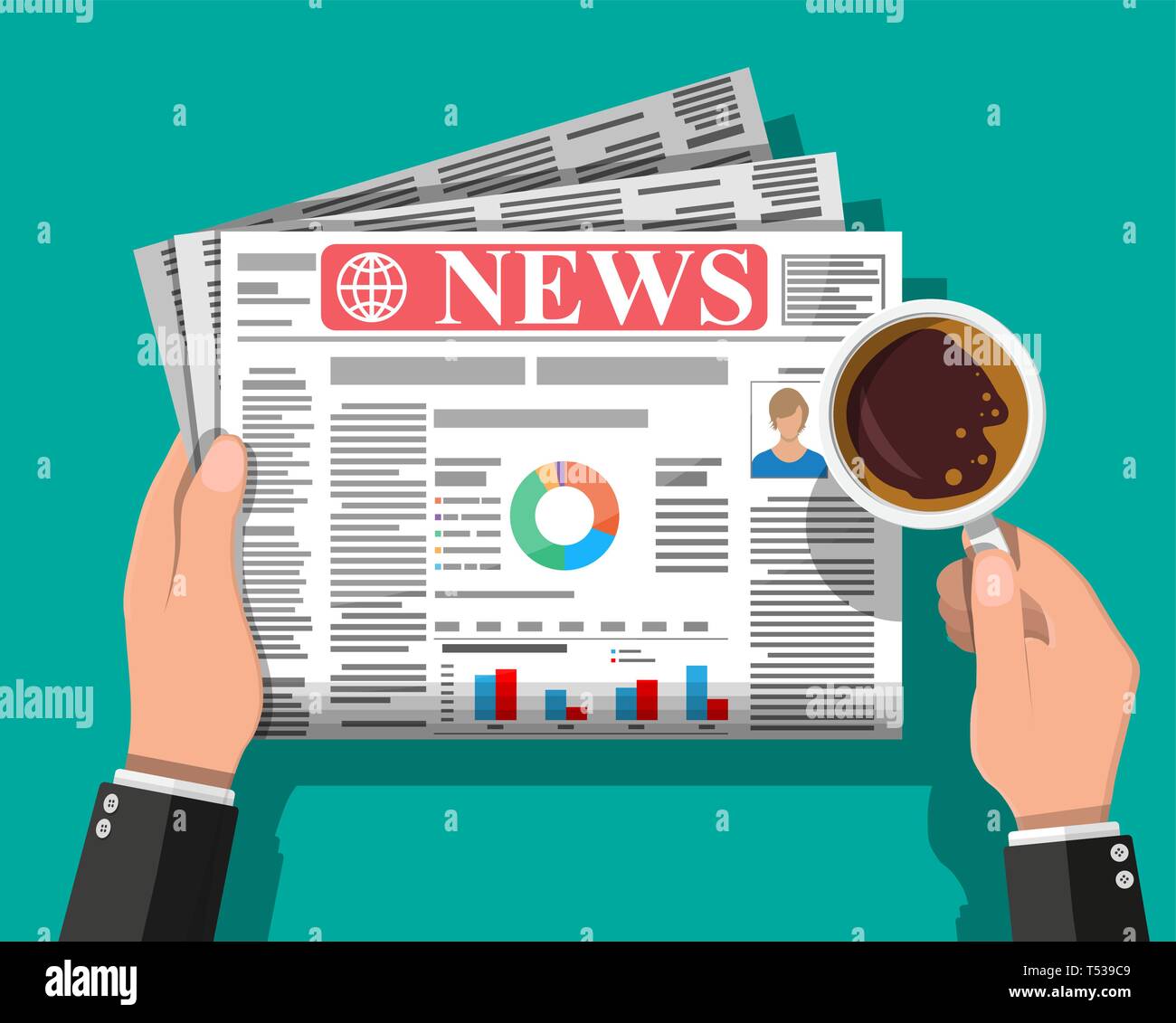 Vintage news headlines Stock Vector Images - Alamy
